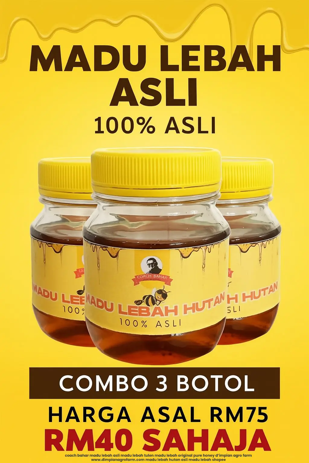 PROMOSI MADU LEBAH HUTAN ASLI - COACH BAHAR - D'Impian Agro Farm By ...